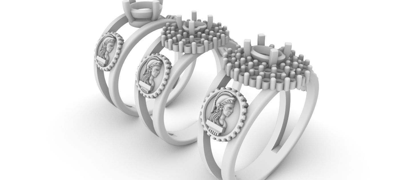 Graduate Class Ring - Civil Engineering - Engenharia Civil 3D model 3D ...