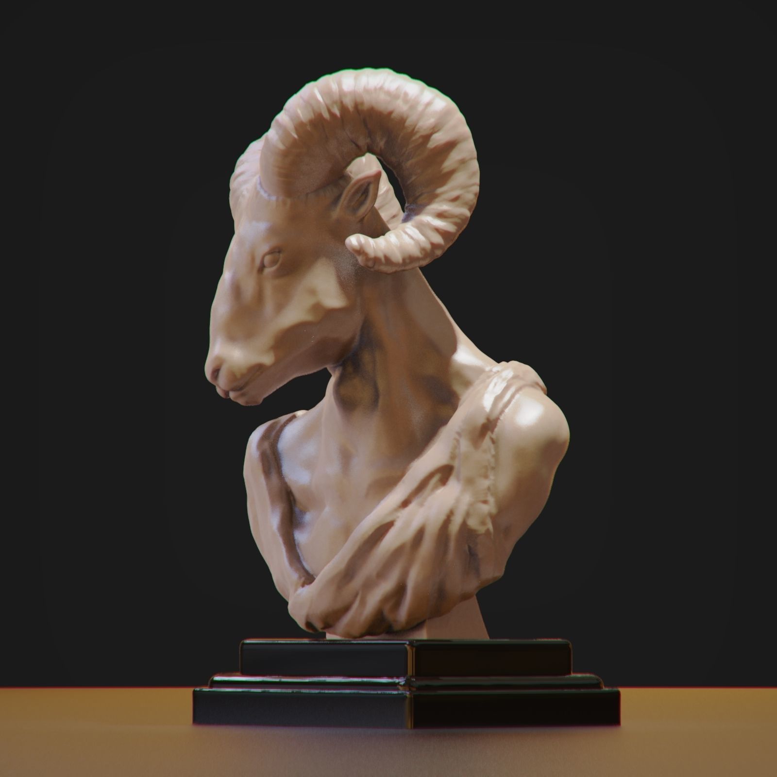 Roman Ram Sculpture 3D model 3D printable | CGTrader