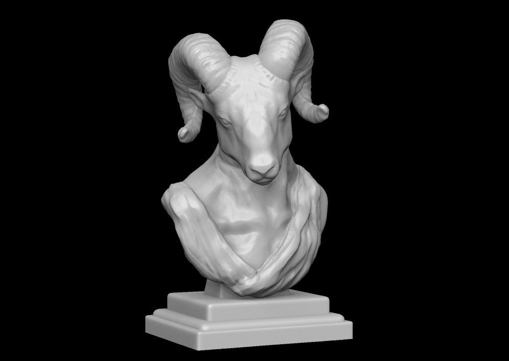 Roman Ram Sculpture 3D model 3D printable | CGTrader