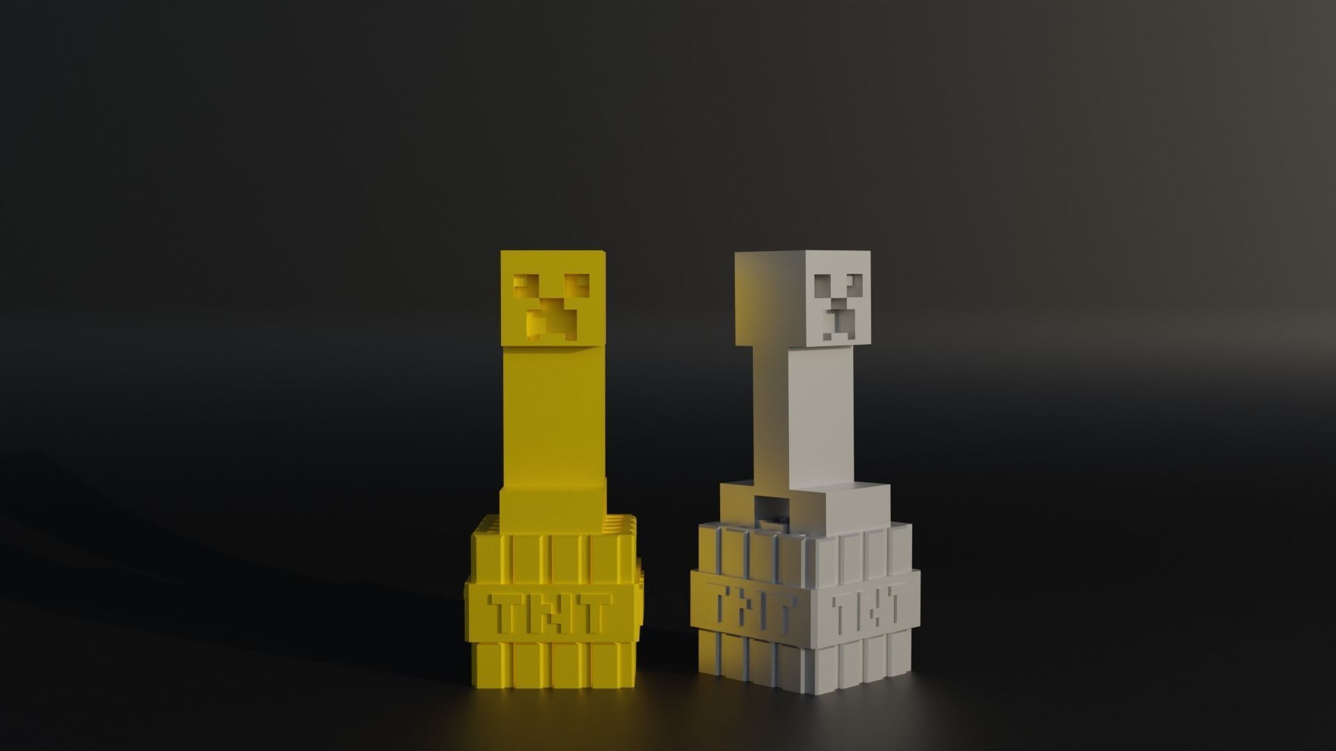 Minecraft Figure Chess Set - 6 Different Minecraft Character 3D model ...