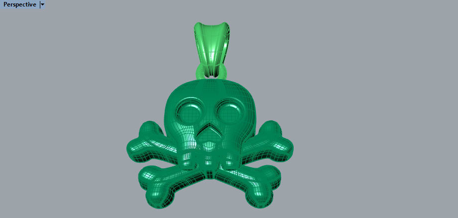 Skull and Bones Puffy Pendant 3D Model 3D model 3D printable | CGTrader