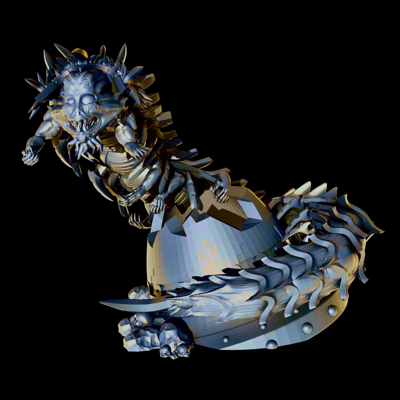 Centipede Chaos Spawn Demon Wargame Proxy 3D model 3D printable | CGTrader