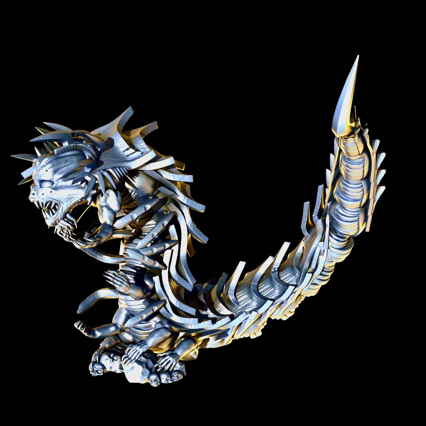 Centipede Chaos Spawn Demon Wargame Proxy 3D model 3D printable | CGTrader