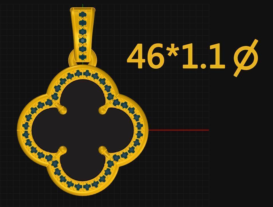 Van Cleef Pendant 3D model 3D printable | CGTrader