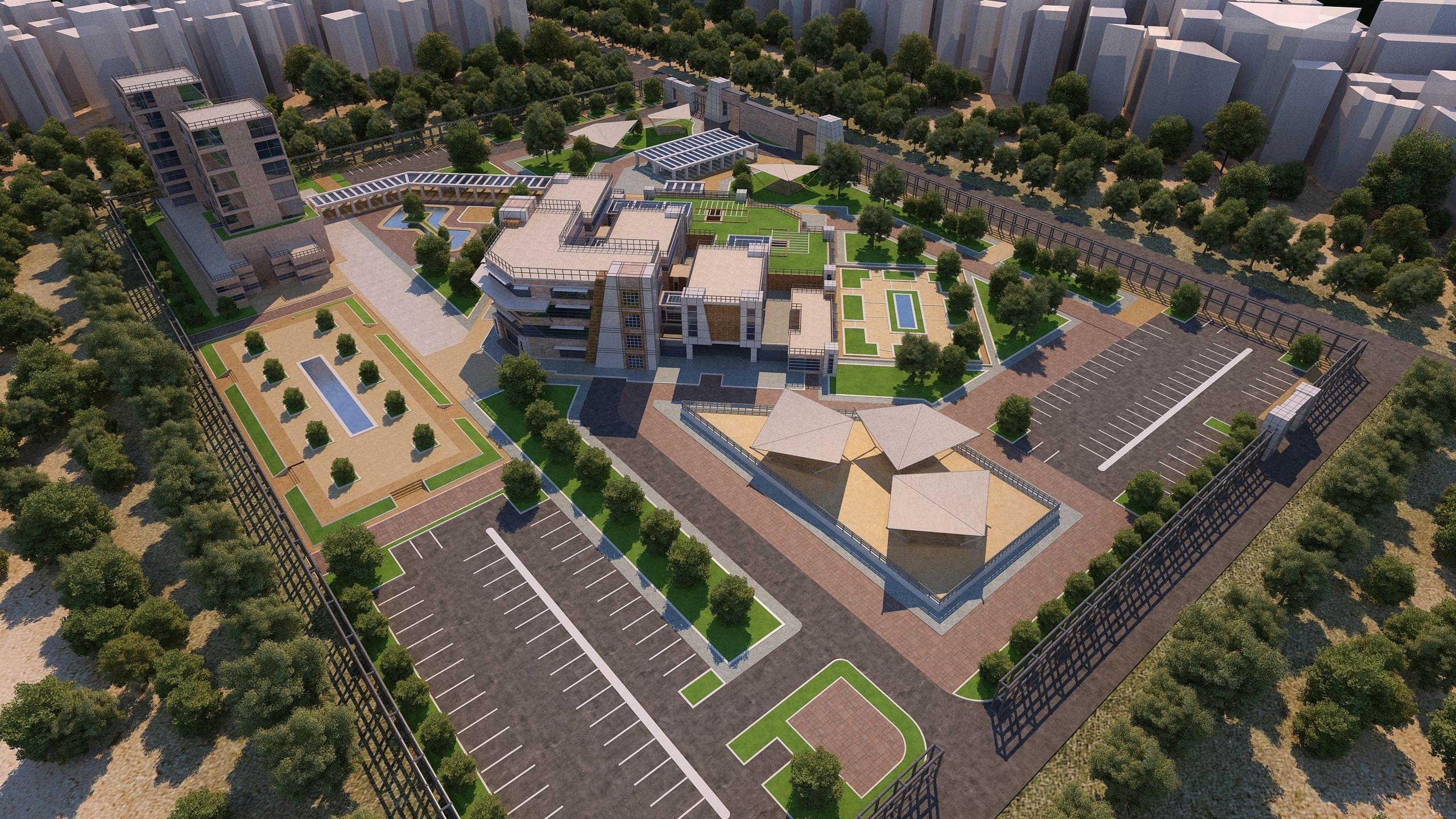 0145 - Research Center Architecture Project-2D Drawings-3D Files 3D ...