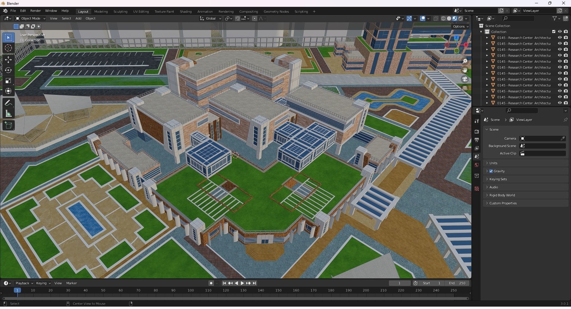 0145 - Research Center Architecture Project-2D Drawings-3D Files 3D ...