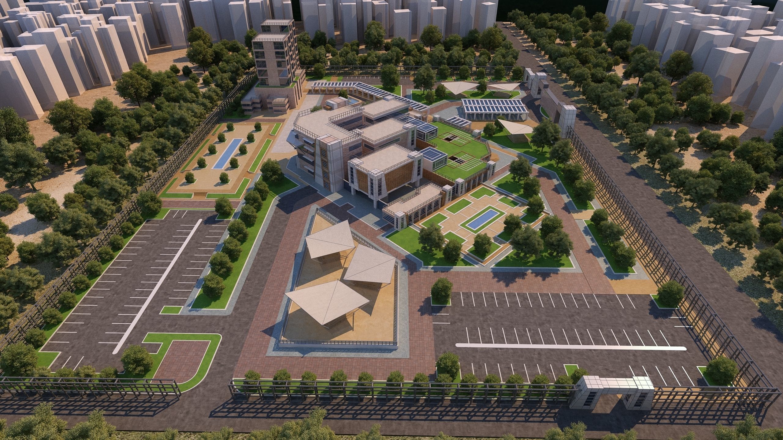 0145 - Research Center Architecture Project-2D Drawings-3D Files 3D ...