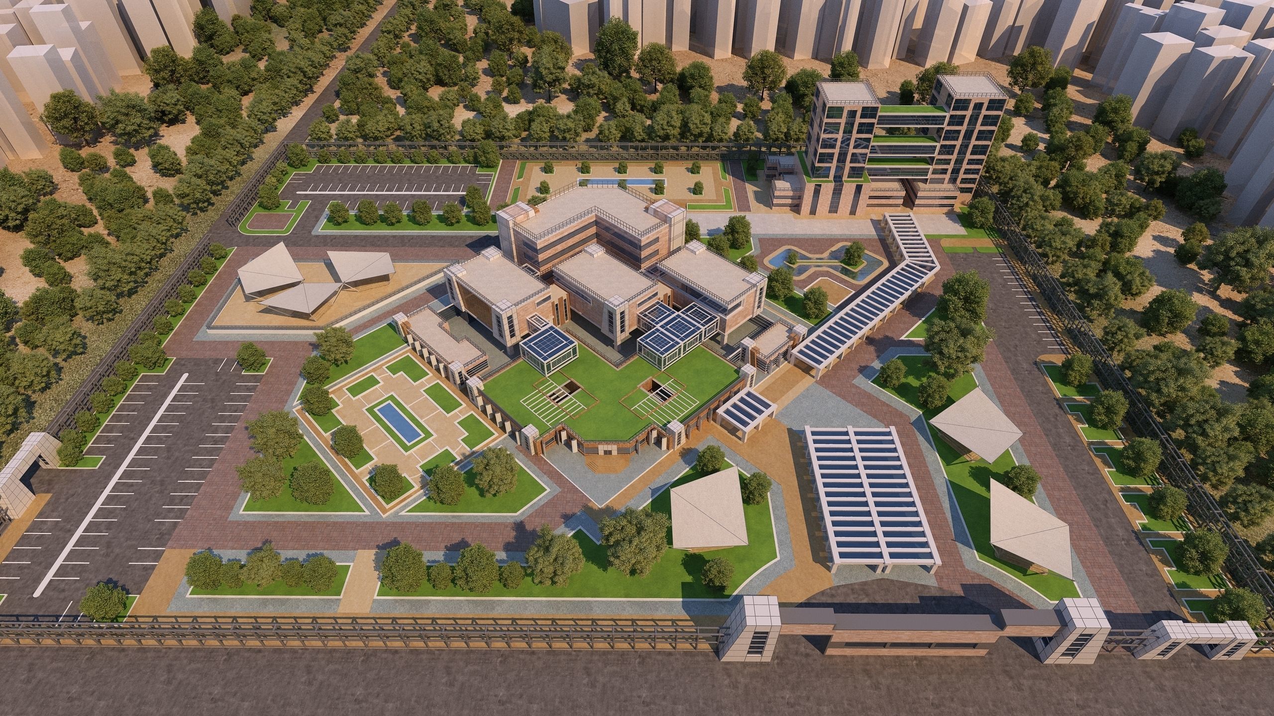 0145 - Research Center Architecture Project-2D Drawings-3D Files 3D ...