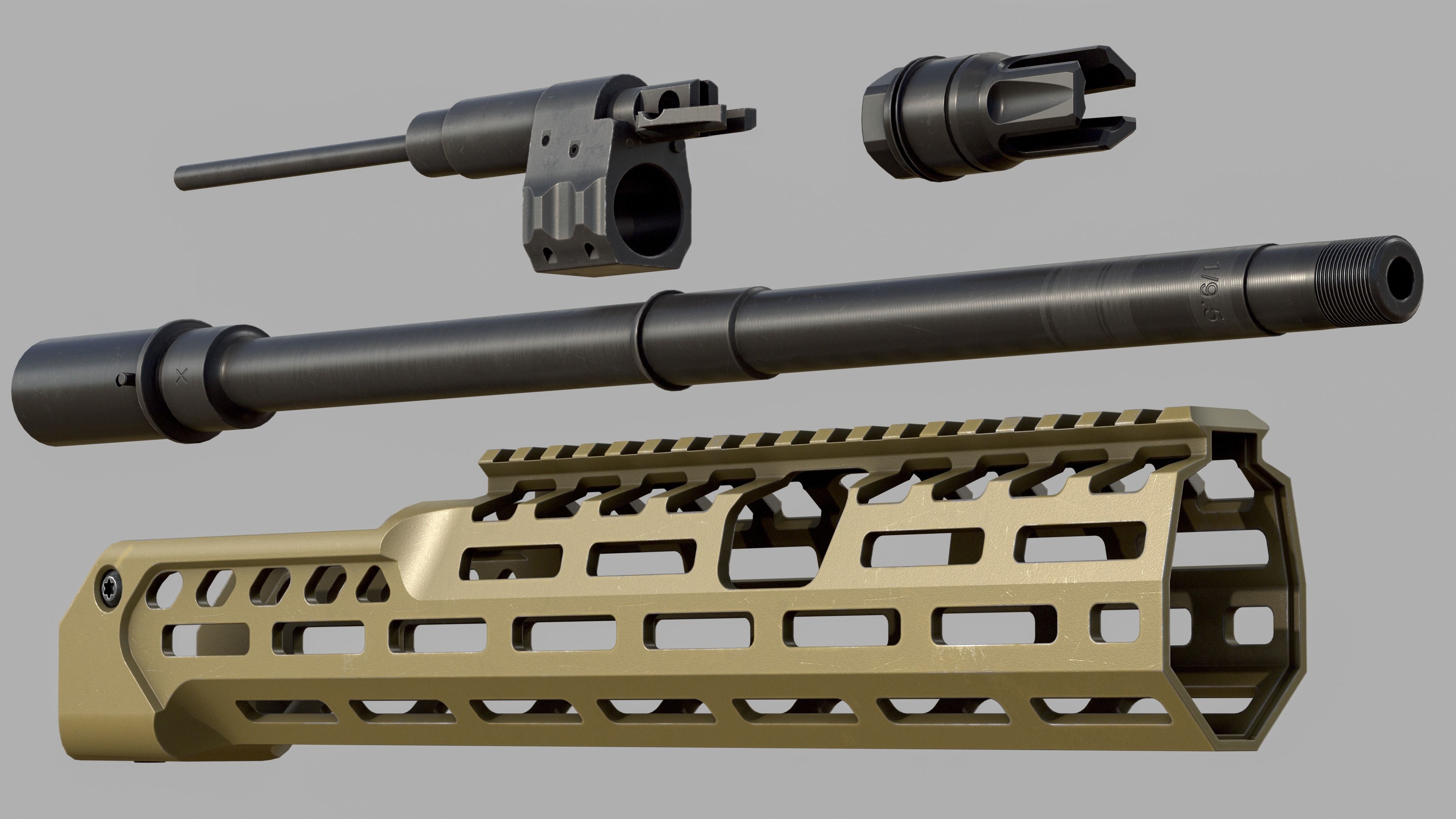 3D model Sig Sauer MCX Spear Lt - FULL KIT - Replica - LOW POLY VR / AR ...