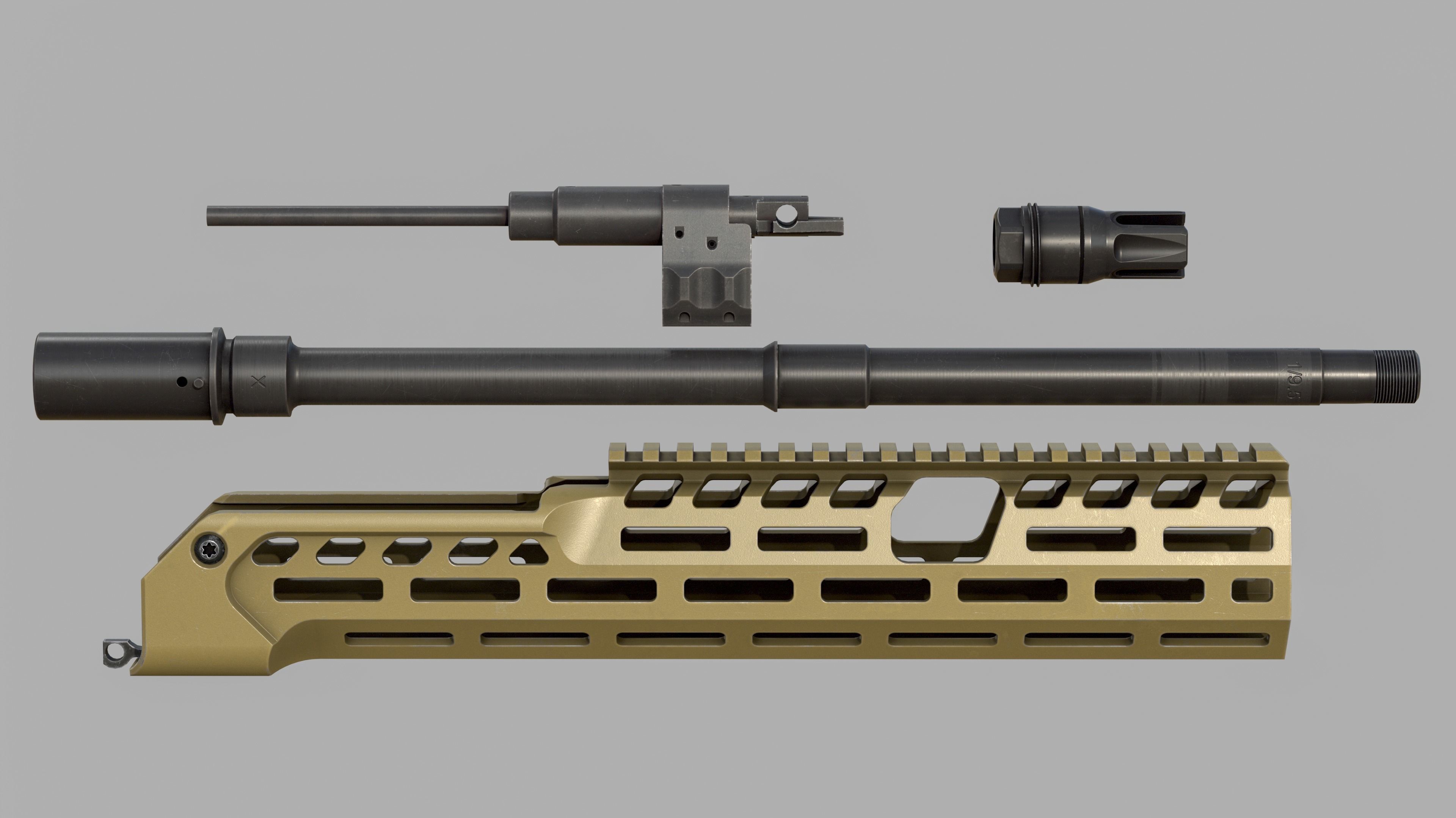 3D model Sig Sauer MCX Spear Lt - FULL KIT - Replica - LOW POLY VR / AR ...
