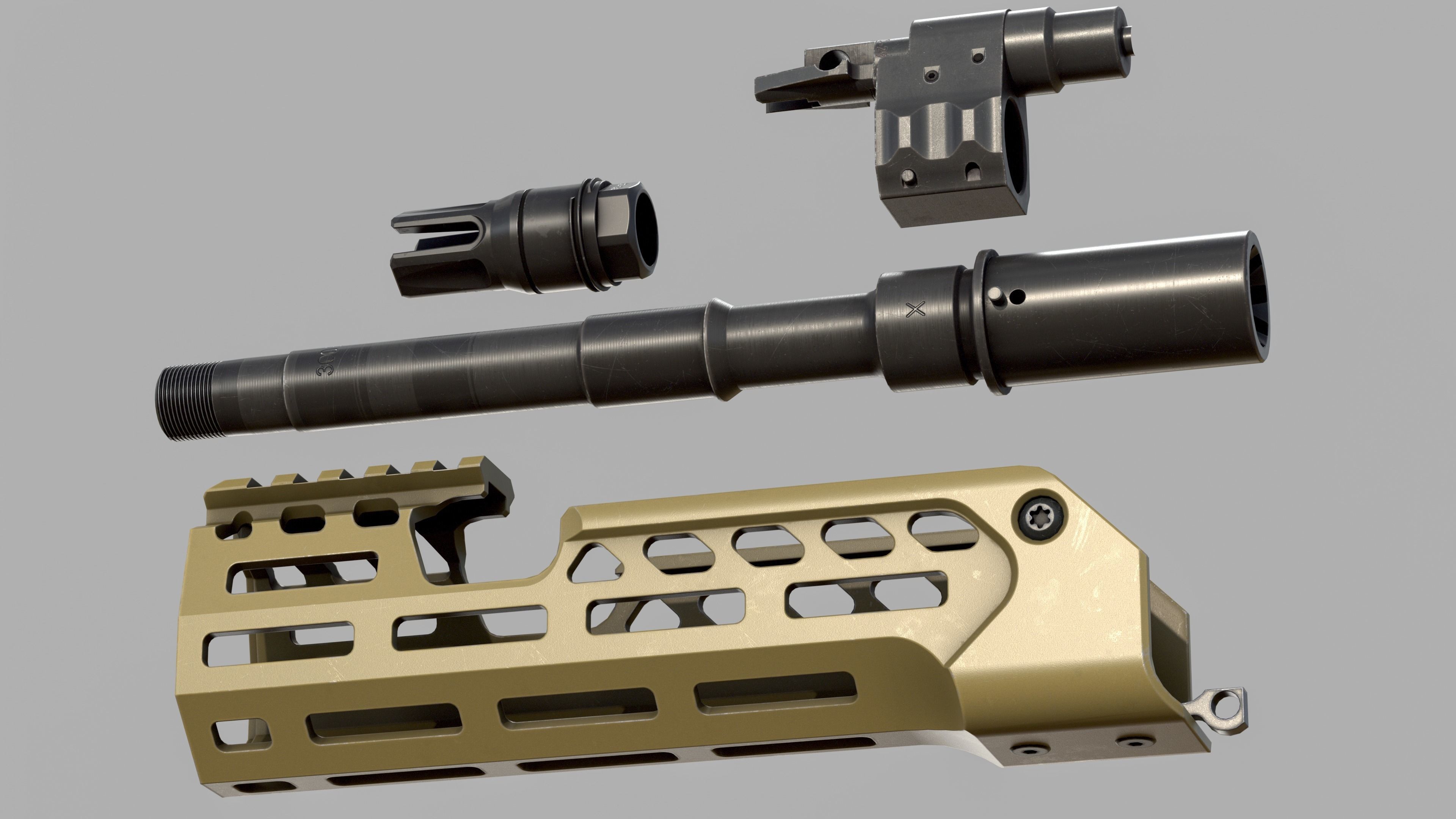 3D model Sig Sauer MCX Spear Lt - FULL KIT - Replica - LOW POLY VR / AR ...