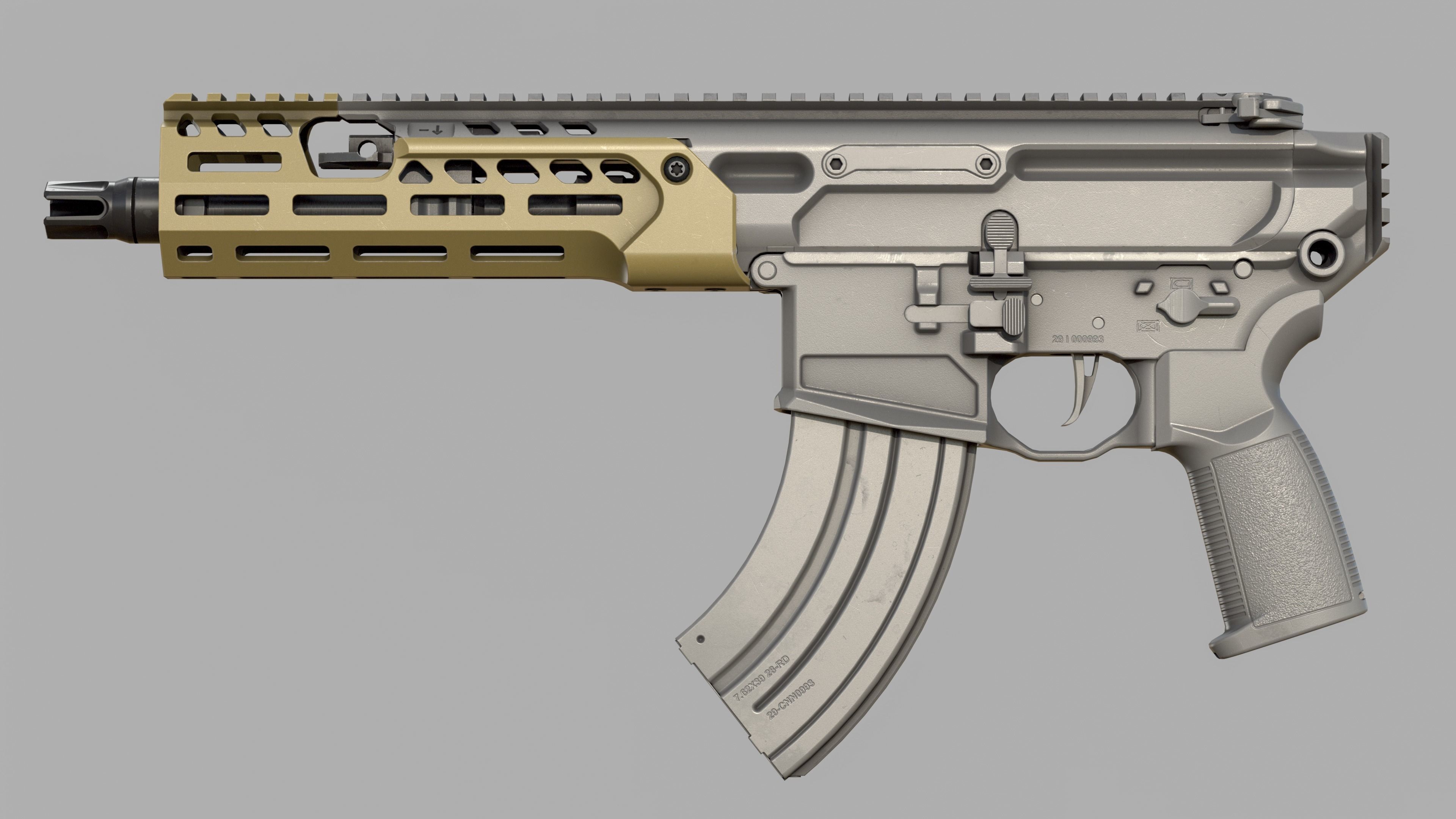 3D model Sig Sauer MCX Spear Lt - FULL KIT - Replica - LOW POLY VR / AR / low-poly | CGTrader