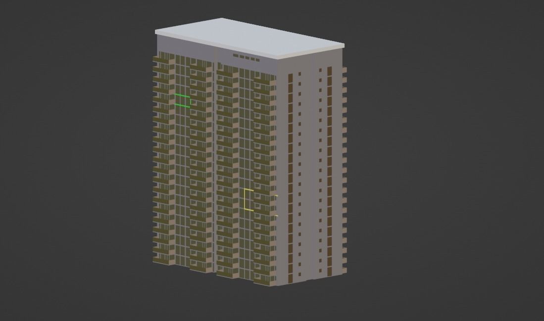 21 story Highrise building free 3D model | CGTrader