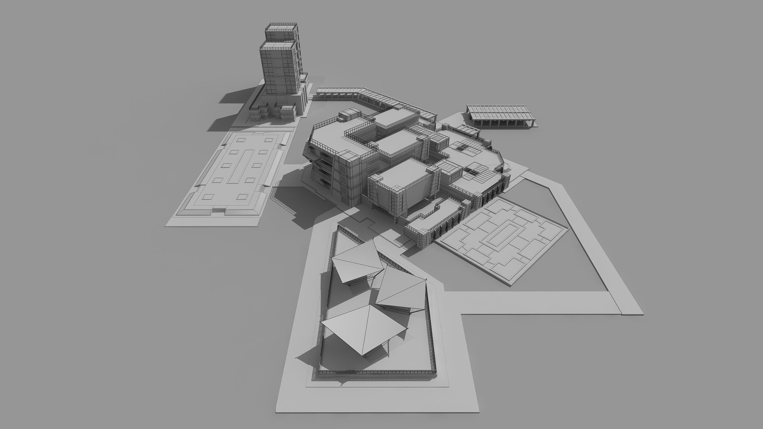 0146 - Research Center Building 3D model | CGTrader