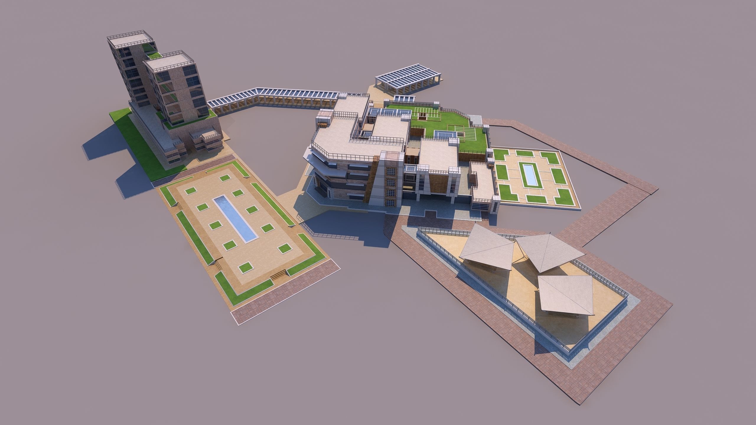 0146 - Research Center Building 3D model | CGTrader