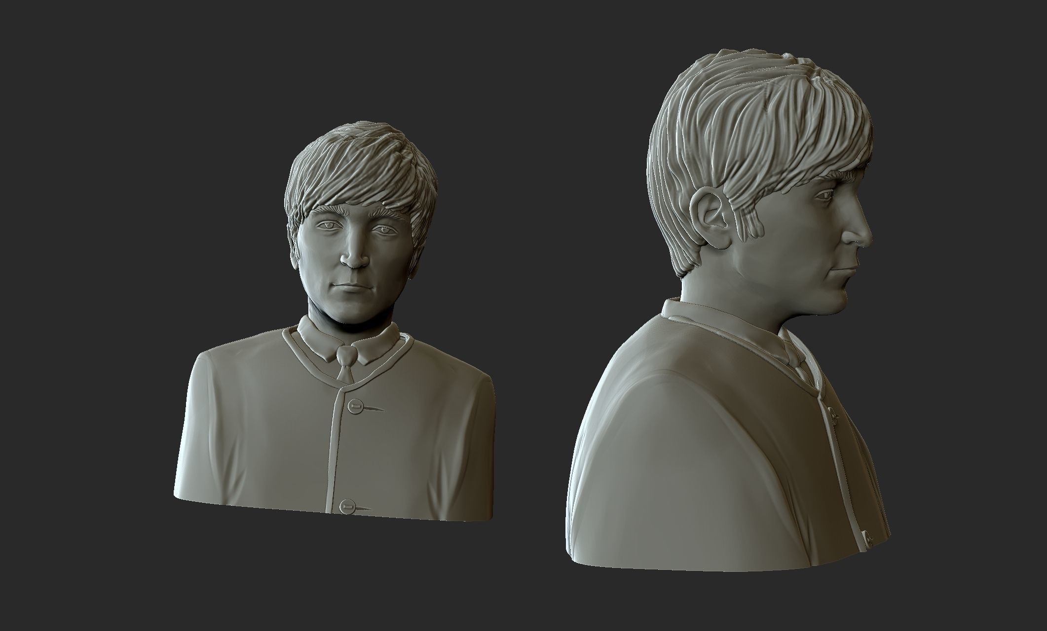 John Lennon 3D model 3D printable | CGTrader