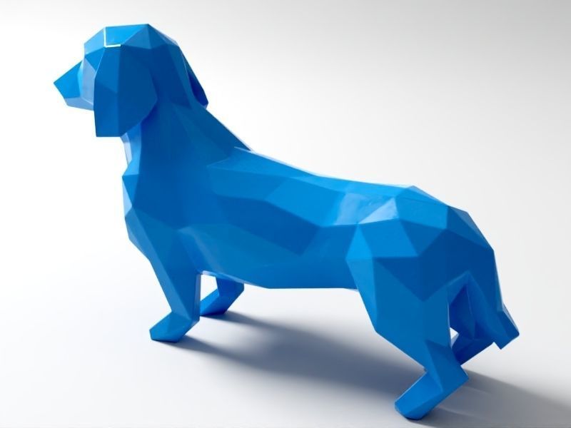 Polygon Dachshund Dog 3D model 3D printable | CGTrader
