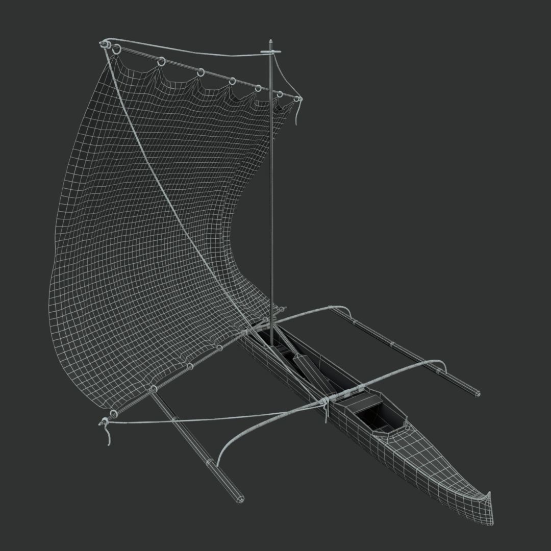 3D model Zamboanga Vinta Boat VR / AR / low-poly | CGTrader