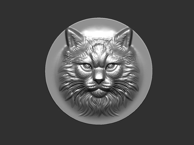 cat head 3D model 3D printable | CGTrader
