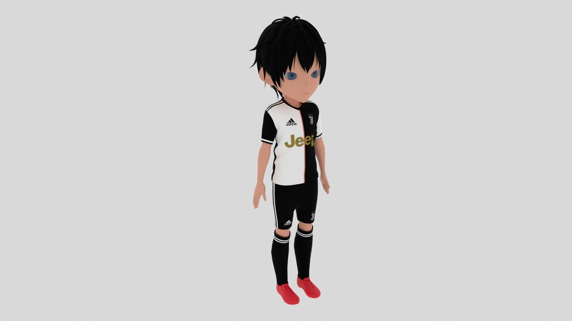 3D model Juventus Soccer - Football Player VR / AR / low-poly | CGTrader