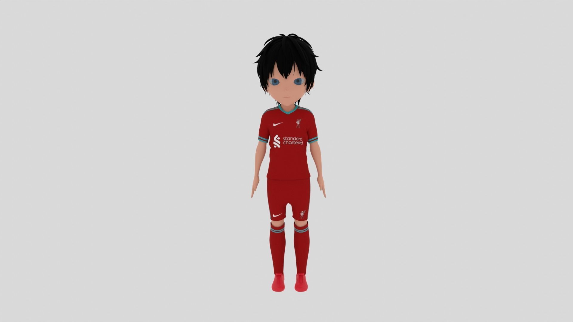3D model Liverpool Soccer - Football Player VR / AR / low-poly | CGTrader