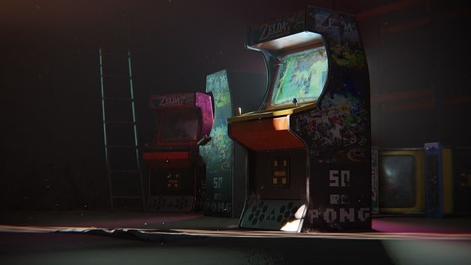 3D model 3D Arcade Cabinet VR / AR / low-poly | CGTrader