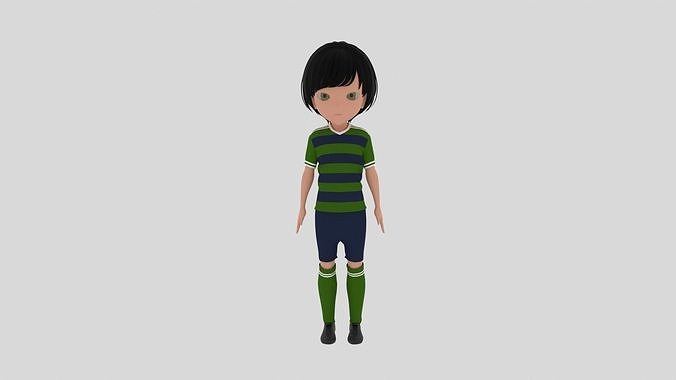 3D model Soccer - Football Player VR / AR / low-poly | CGTrader