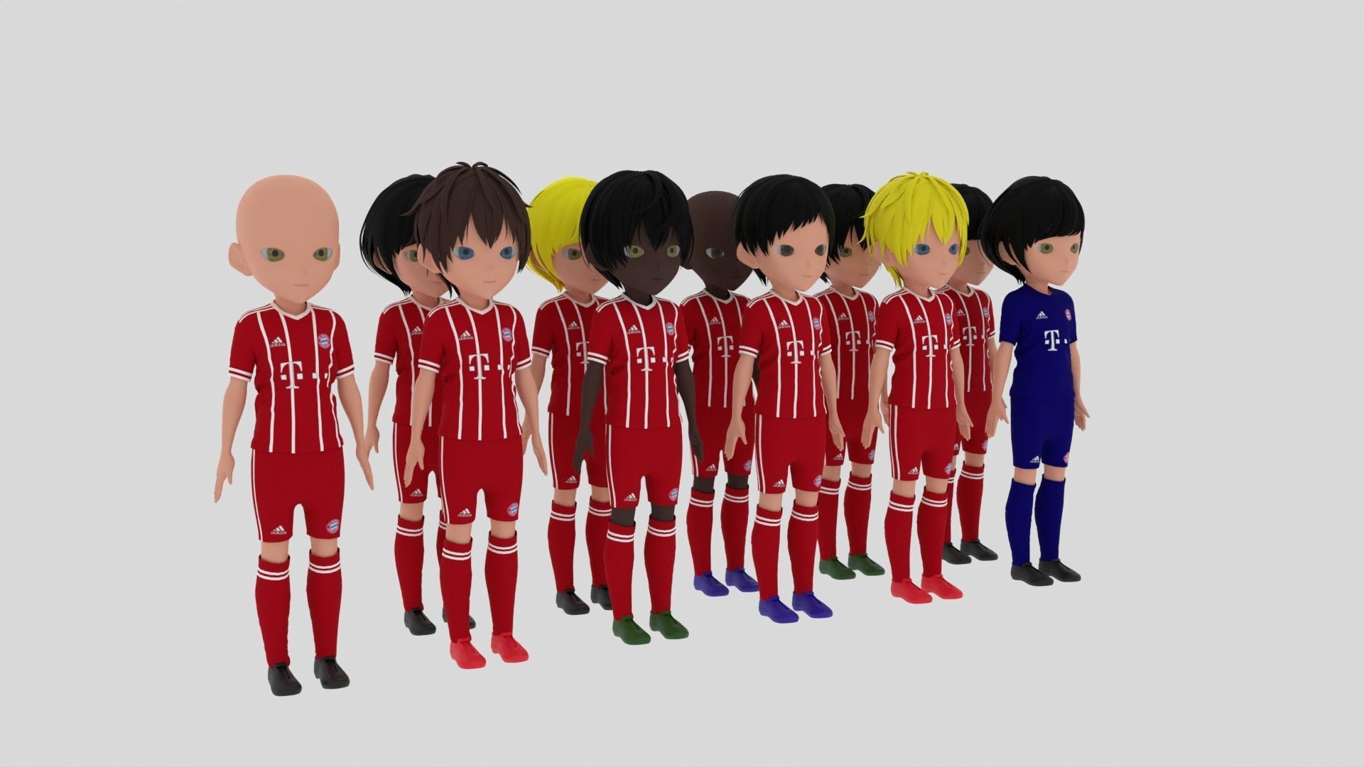 3D model Bayern Munchen Football Team VR / AR / low-poly | CGTrader