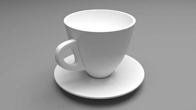 Coffee Cup With Coaster 3D model | CGTrader