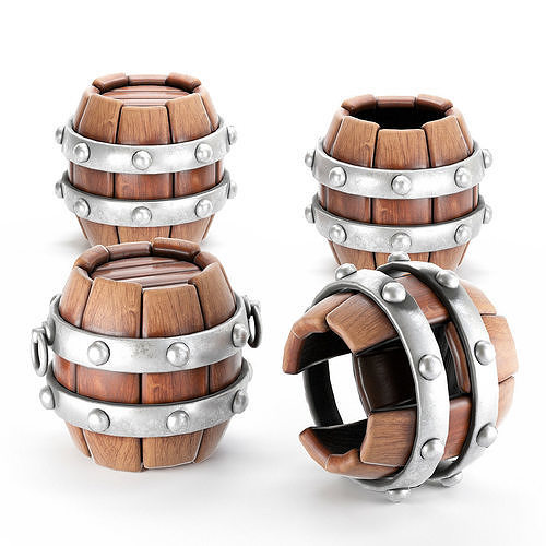 3D model Stylized barrel pack game rady 3d model VR / AR / low-poly ...