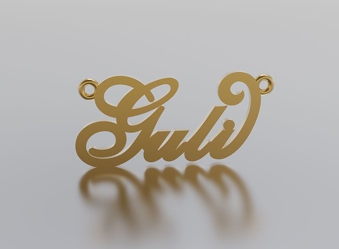 name Guli pendant 3D model 3D printable | CGTrader