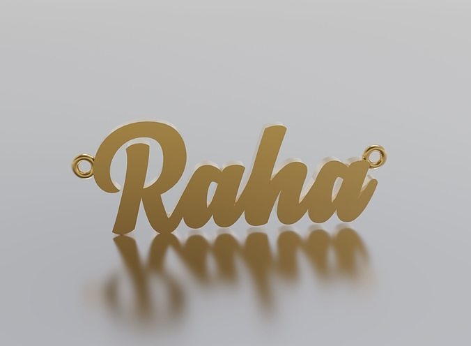 name Raha pendant 3D model 3D printable | CGTrader