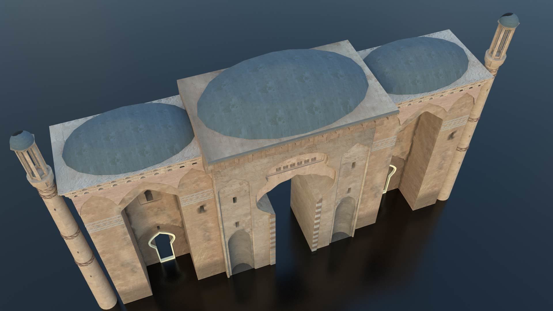 3D model Medieval Middle Eastern Palace gate VR / AR / low-poly | CGTrader