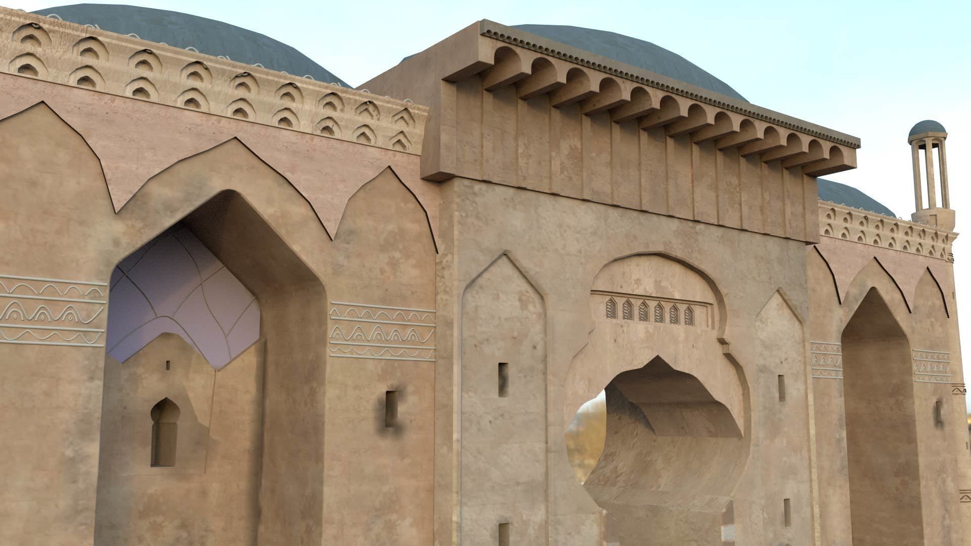 3D model Medieval Middle Eastern Palace gate VR / AR / low-poly | CGTrader