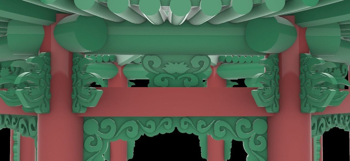 Traditional Octagonal Pavilion 3D model | CGTrader