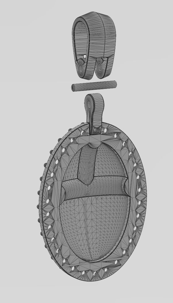 Diamond scarab beelte pendant with bail 3D model 3D printable | CGTrader