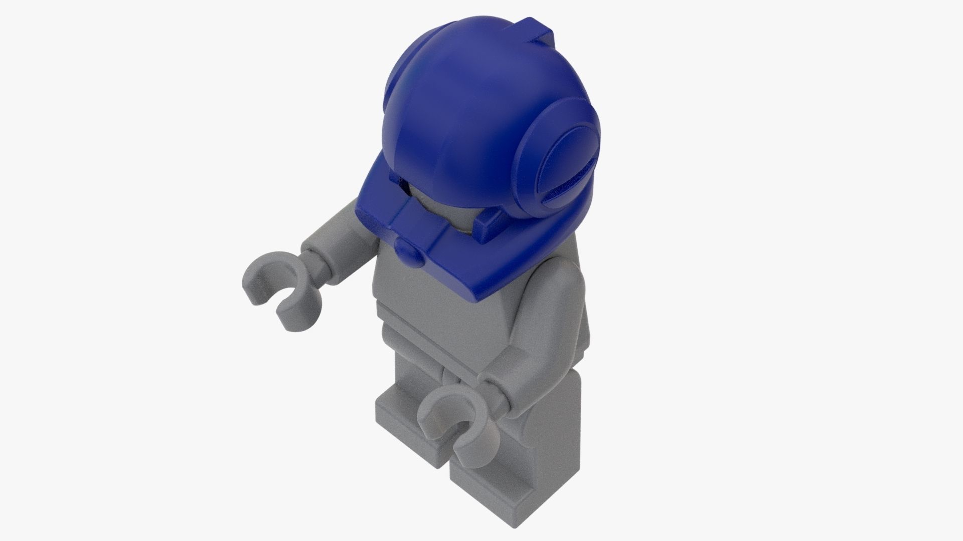 Real size Lego Space Diving Helmet 3D model | CGTrader