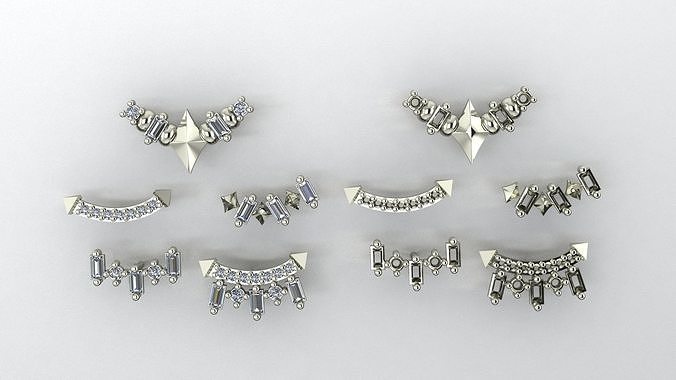 Piercing Diamond Setting 5 pieces 3D model 3D printable | CGTrader