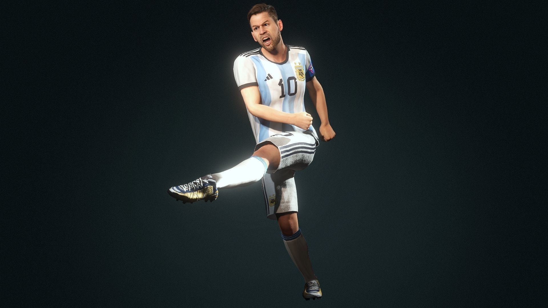 Lionel Messi High quality character full Rigged and Animated 3D model ...