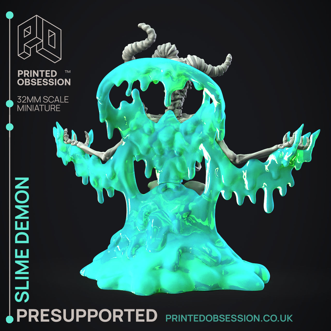 Slime Demon - Slim Boss Monster - PRESUPPORTED - 32mm scale 3D model 3D ...