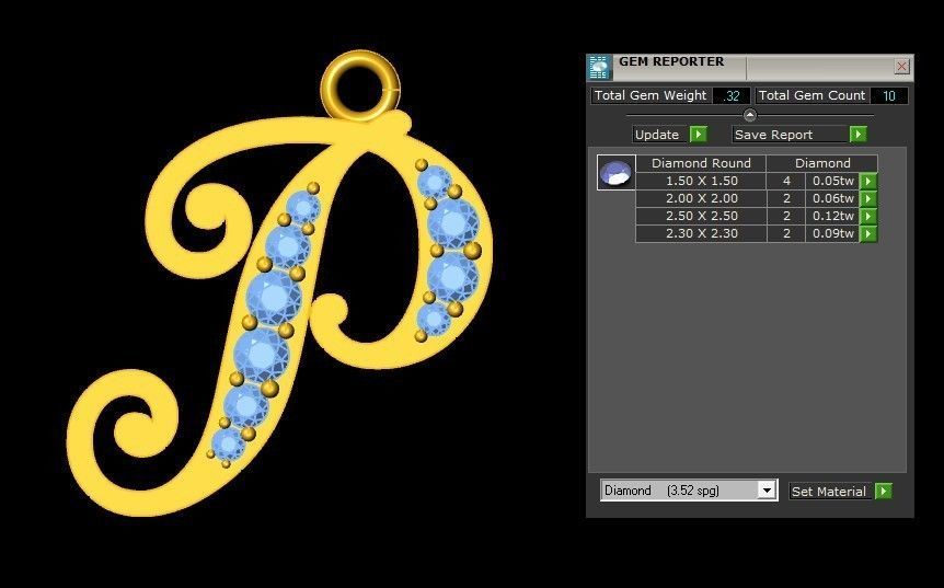 Alphabet Version 2 Letter P 3D model 3D printable | CGTrader