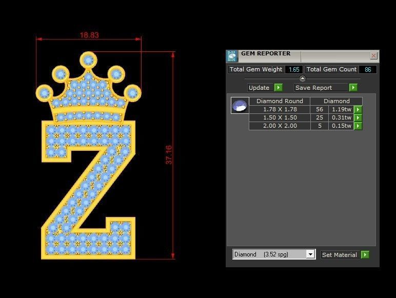 Alphabet Version 1 Letter Z 3D model 3D printable | CGTrader