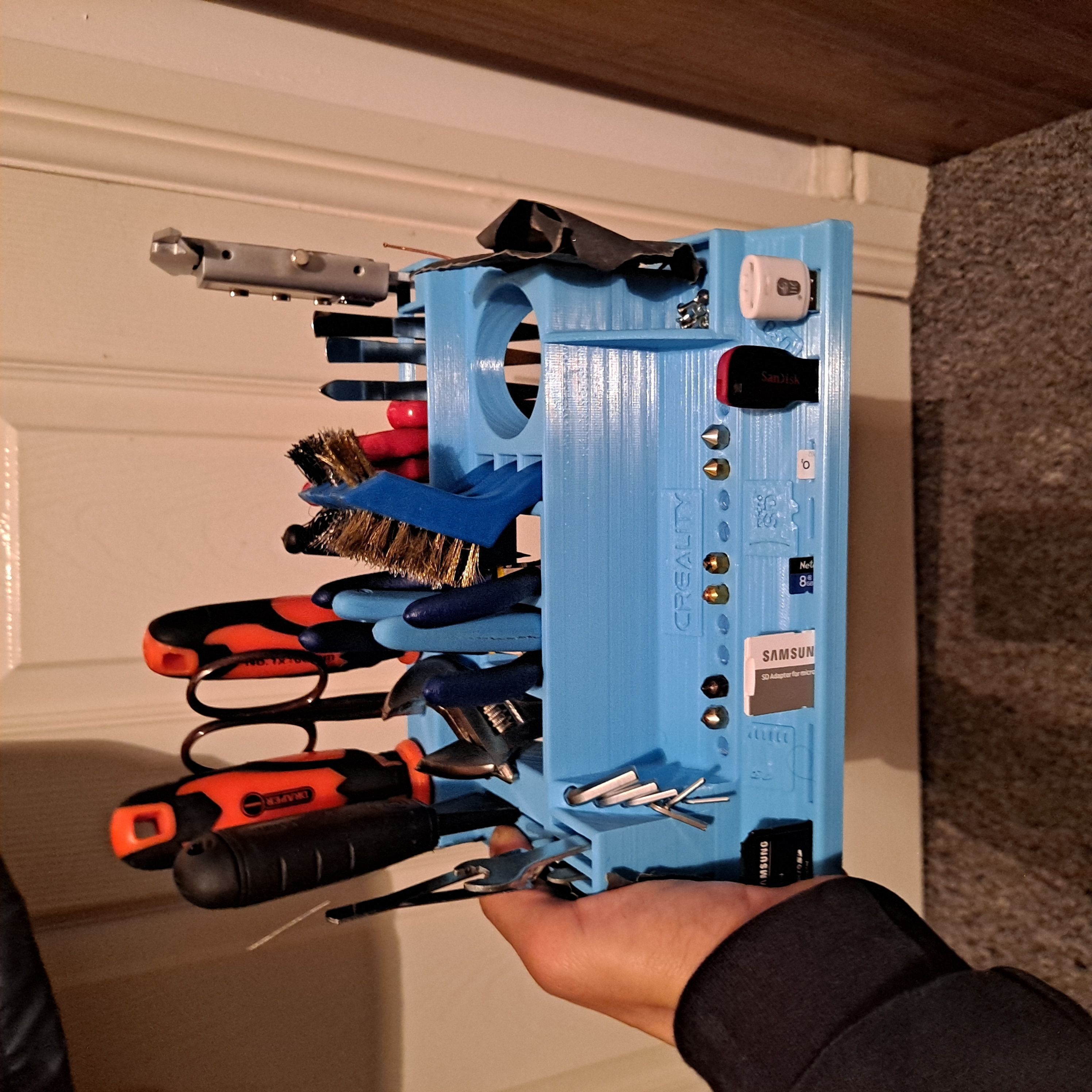 3D PRINT ORGANIZER SUPPORTLESS TOOL STATION CREALITY ULTIMAKER 3D model ...