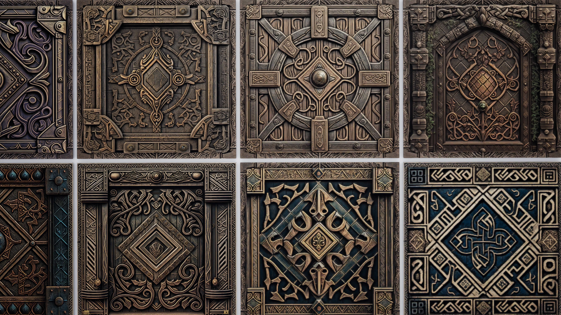 30 Medieval Fantasy Dwarven Elf Seamless PBR Textures Pack 01 Texture ...