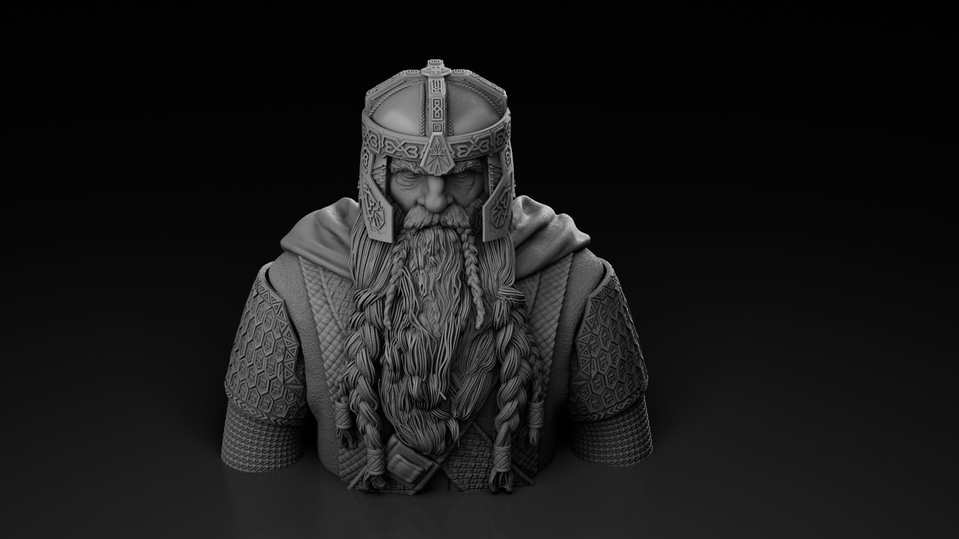 John Rhys-Davies - Gimli - The Lord of the Rings 3D model 3D printable | CGTrader