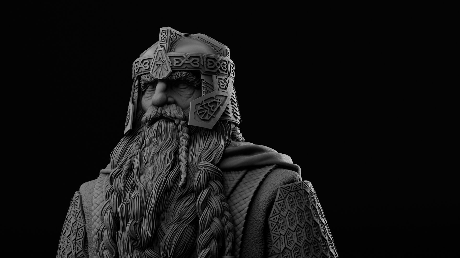 John Rhys-Davies - Gimli - The Lord of the Rings 3D model 3D printable ...
