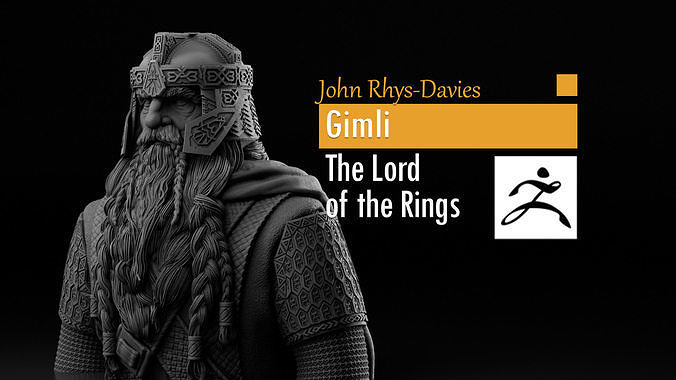 John Rhys-Davies - Gimli - The Lord of the Rings 3D model 3D printable ...