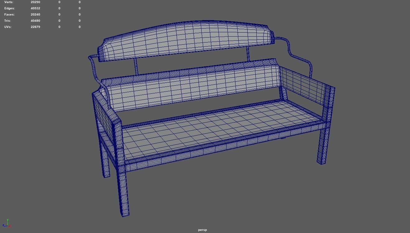 3D model Low Poly White Wood Bench VR / AR / low-poly | CGTrader