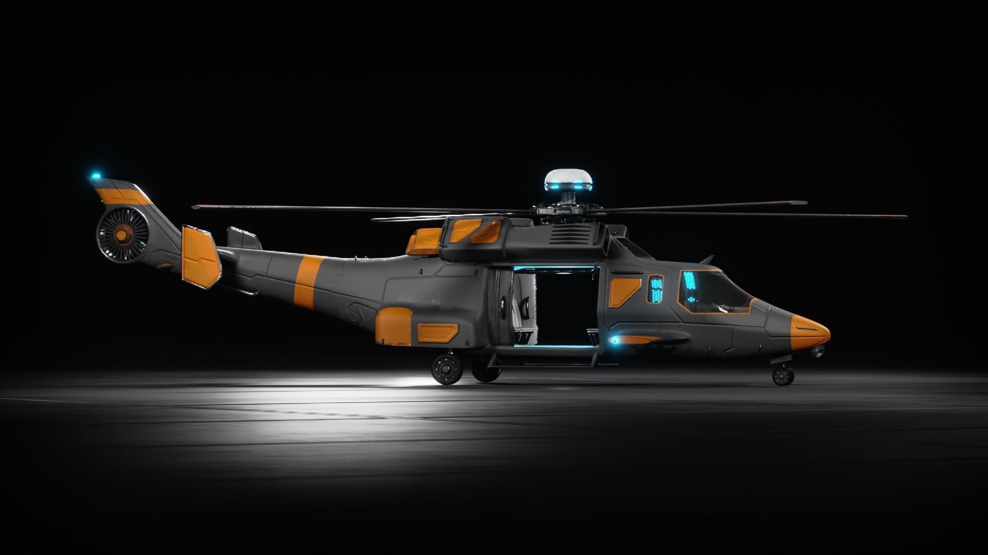 3D model Sci-fi Helicopter VR / AR / low-poly | CGTrader