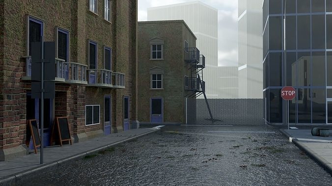 City Asset Pack free VR / AR / low-poly 3D model | CGTrader